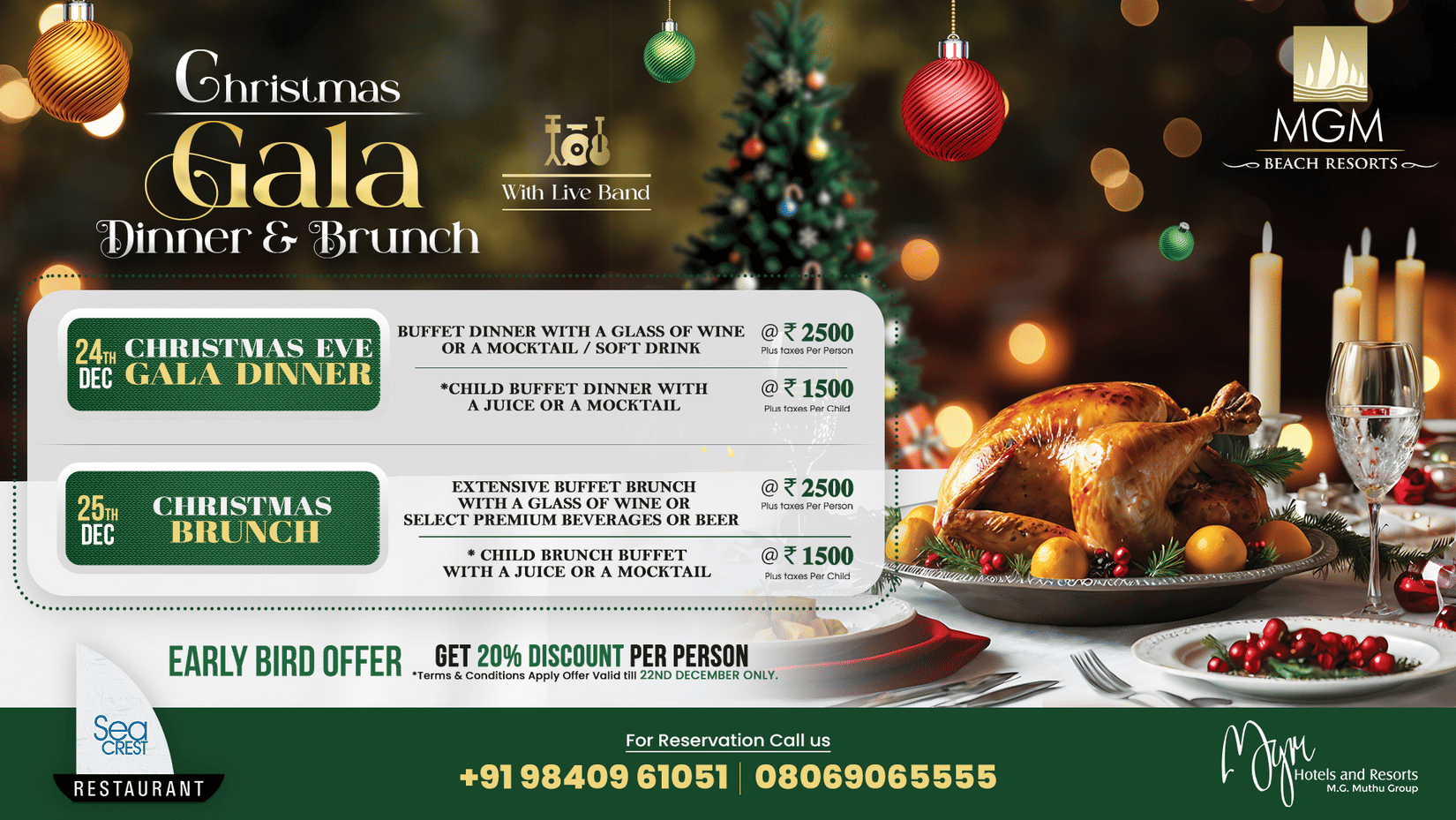 Christmas Gala Dinner & Brunch | MGM Hotels & Resorts