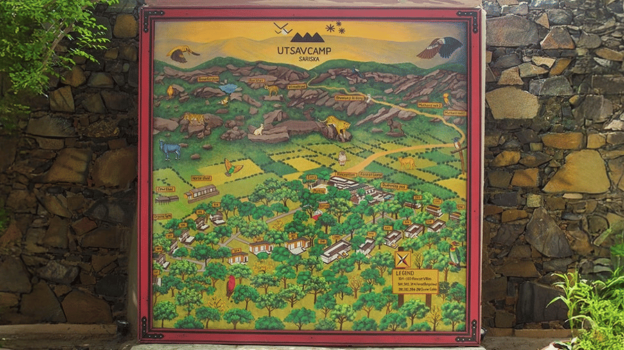 Behind the Scenes: Hand-painted Map of Utsav Camp Sariska